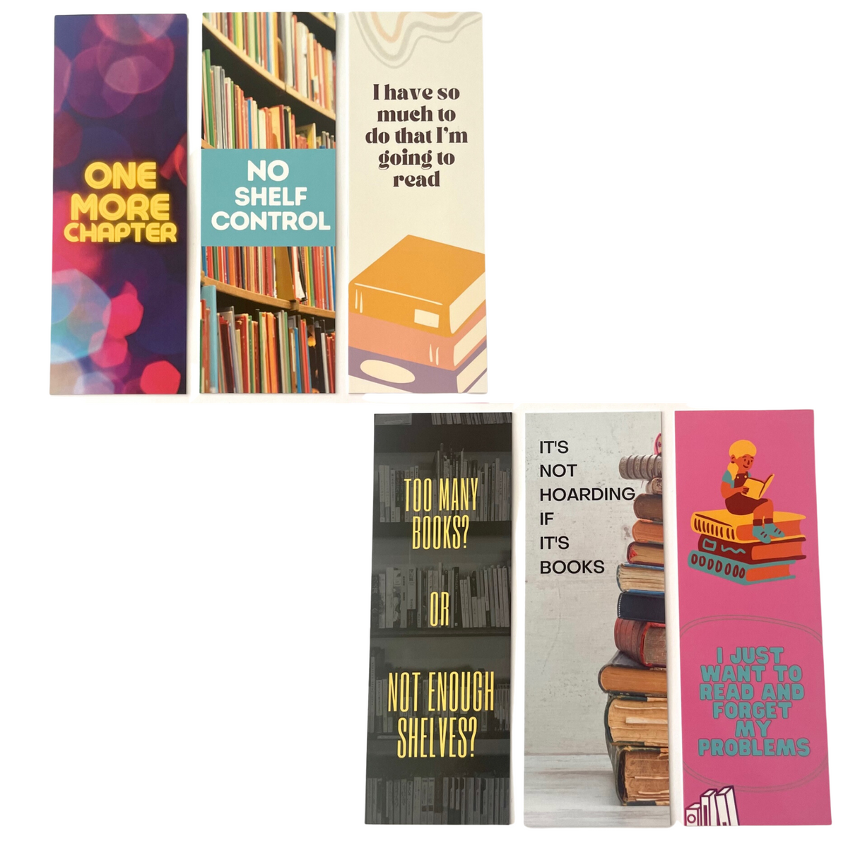 Six Pack of Bookmarks – Hey Booklover