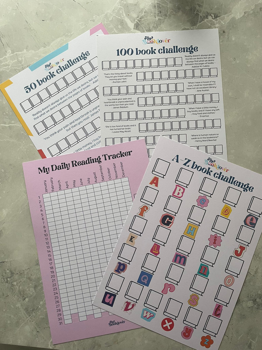 Reading Challenge Poster Set – Hey Booklover